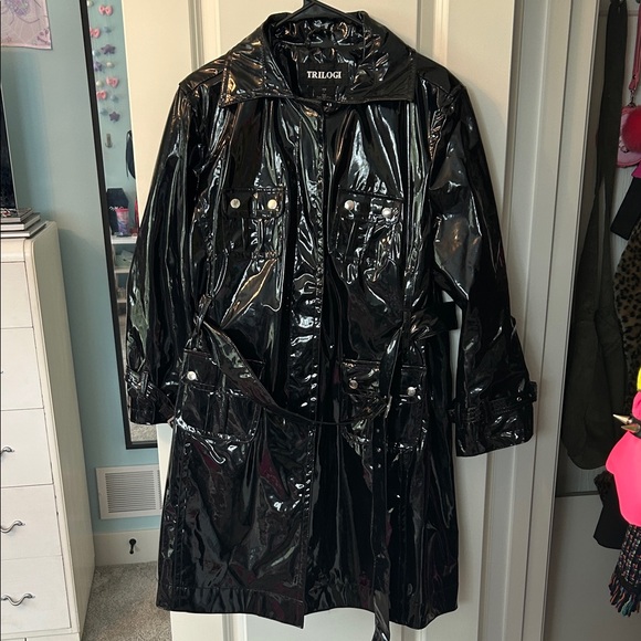 Hot Topic | Jackets & Coats | Trilogi Vintage Pvc Trench Coat | Poshmark
